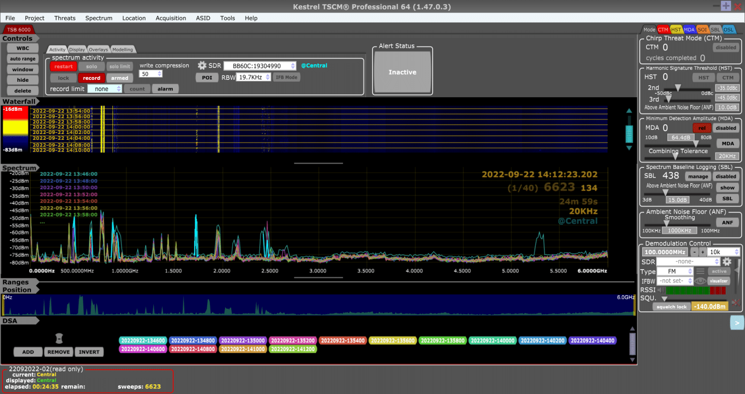 Kestrel TSCM Pro Software | RF Analysis Software | USA Sales